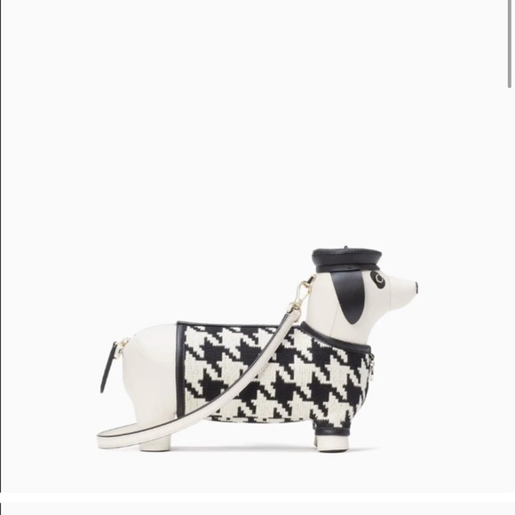 kate spade | Bags | Kate Spade Claude Dachshund Dog Houndstooth ...
